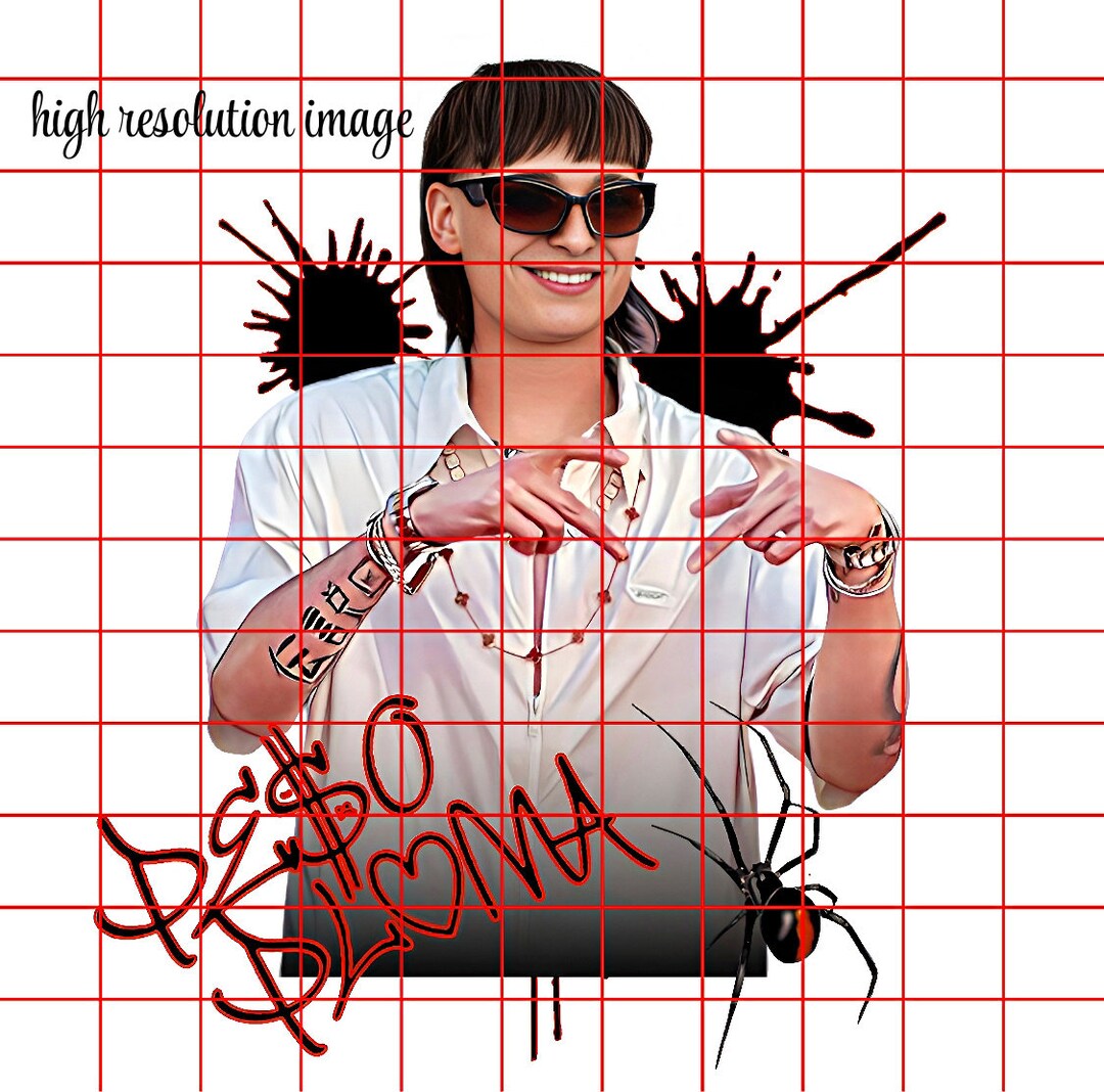 Peso Pluma Spider Red Black Splash Png Jpg - Etsy