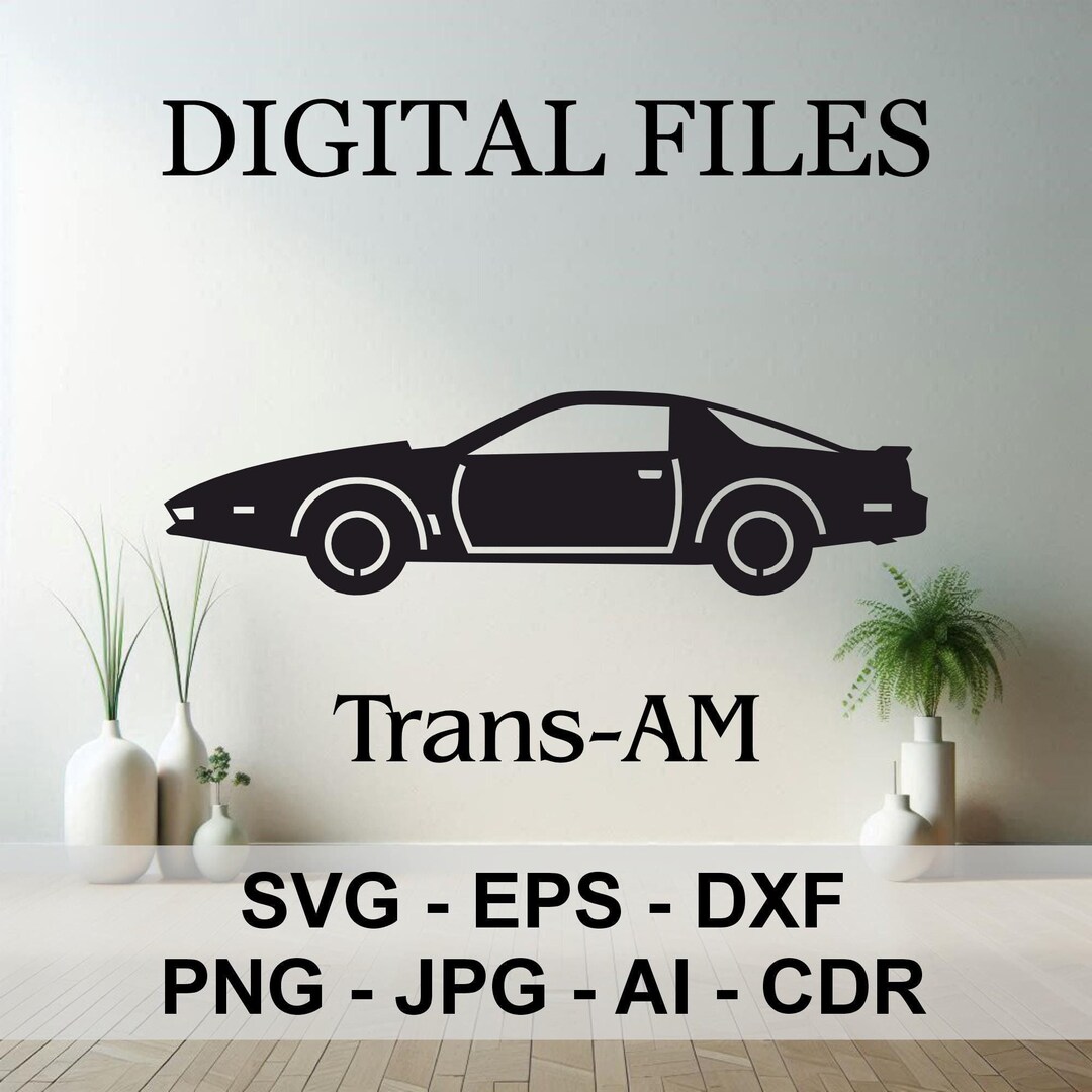 Pontiac Trans-am, KITT, Dxf, Svg, Png, Digital Files, Laser Cut, Plasma ...