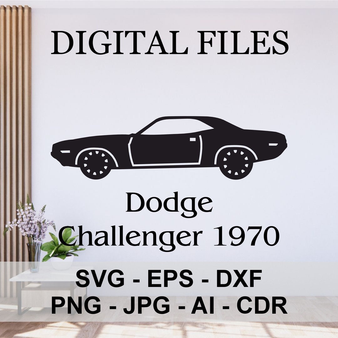 Dodge Challenger, 1970, Car, DXF, SVG, Ai, PNG, Cdr, Digital Files ...