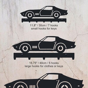 Corvette C3, Key Rack, Key Hanger, Decoration, Car, Laser Cut, Wall ...