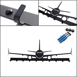 Boeing 737, Coat and Key Holder, Airplane Metal Wall Art, Wall Decor ...