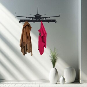 Boeing 737, Coat and Key Holder, Airplane Metal Wall Art, Wall Decor ...