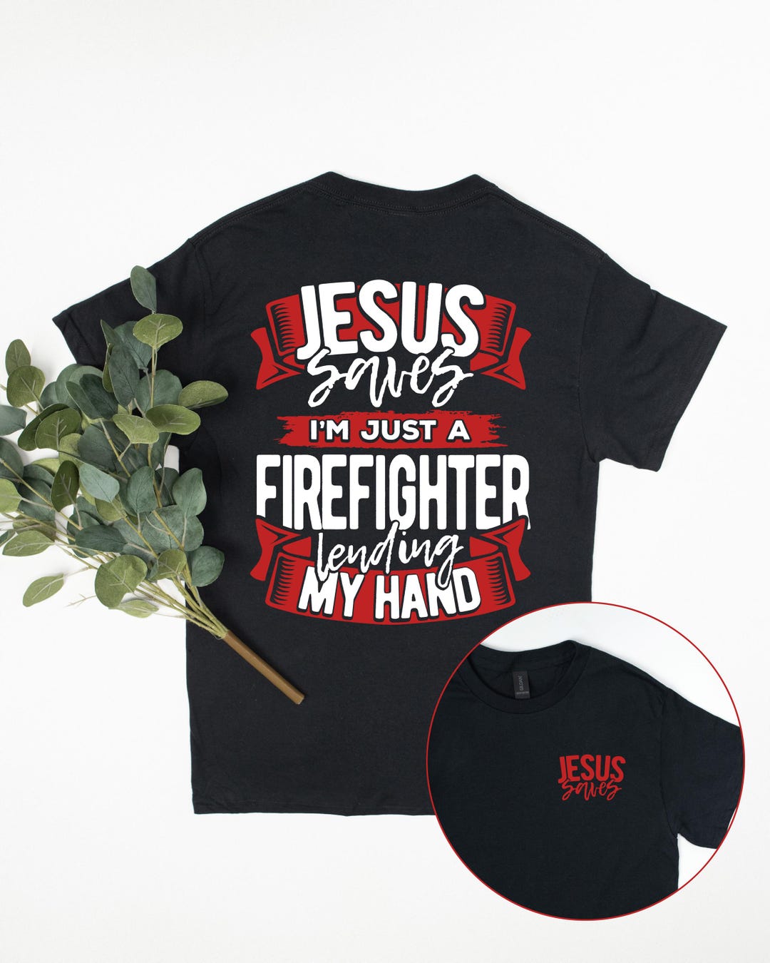 Jesus Saves Firefighter T-shirt: Christian Faith Shirt - Etsy