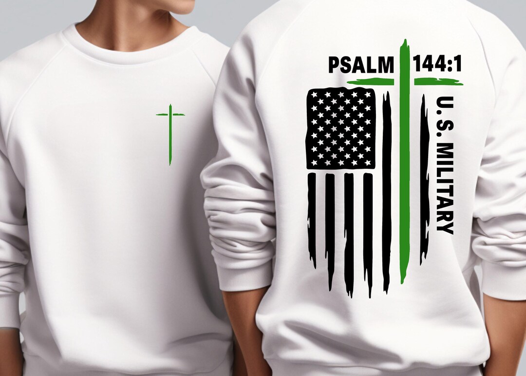 Psalm 144:1 Military Crewneck – Christian Veteran Gift - Etsy