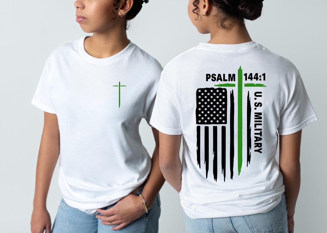 Psalm 144:1 Military T-shirt - Christian Veteran Gift - Etsy