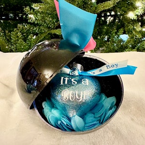 Gender Reveal Ornament, Its a Boy Ornament, Its a Girl Ornament, Its a ...