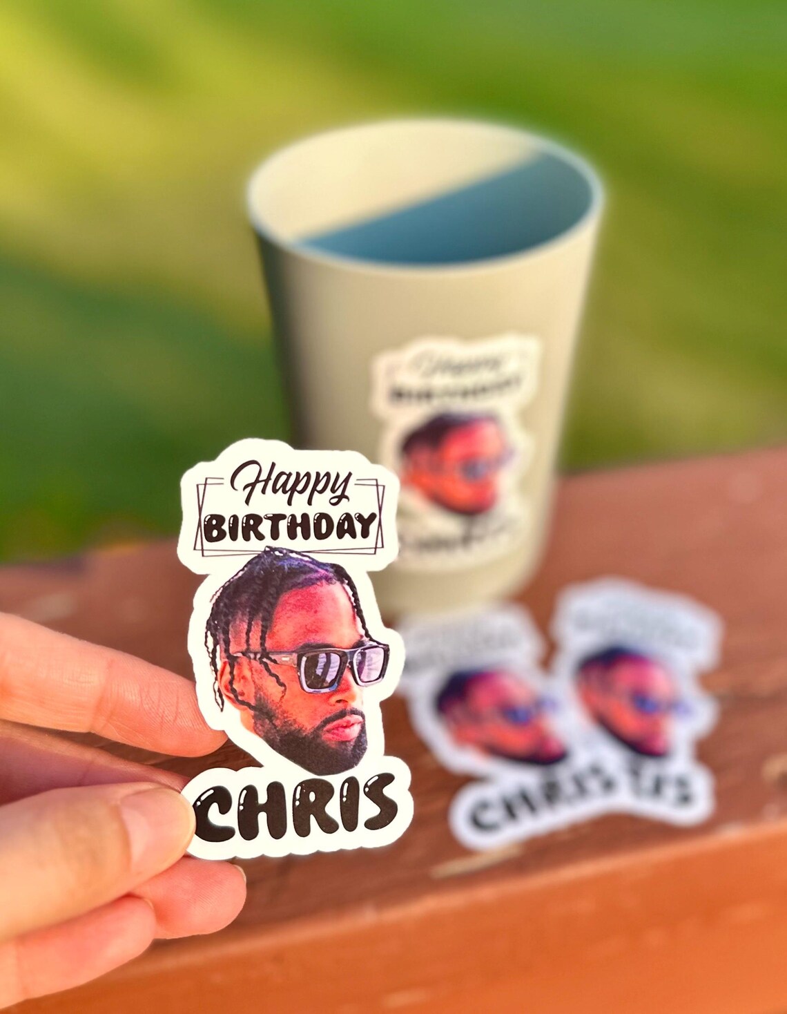 Custom Face Birthday Stickers: Personalized Party Favors, Any Age - Etsy