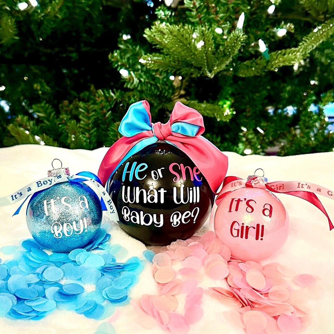 Gender Reveal Ornament, Its a Boy Ornament, Its a Girl Ornament, Its a ...