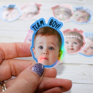 Team Boy and Team Girl Stickers, Personalized Baby Sticker, Baby Shower ...