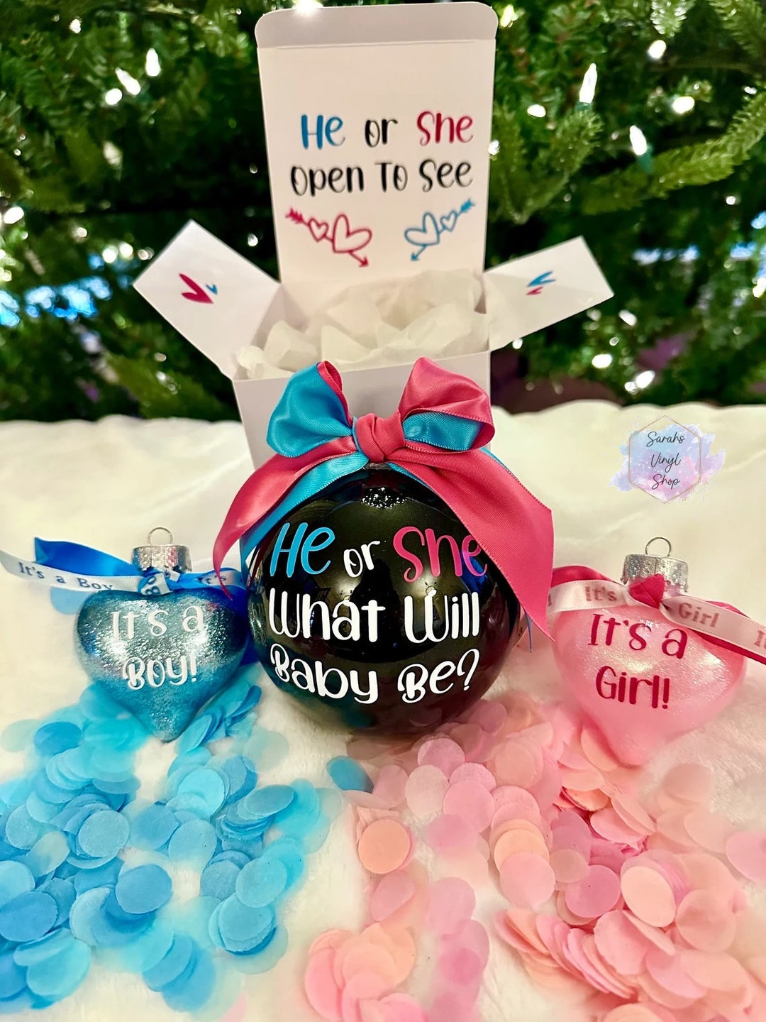 Gender Reveal Ornament, Its a Boy Ornament, Its a Girl Ornament, Its a ...