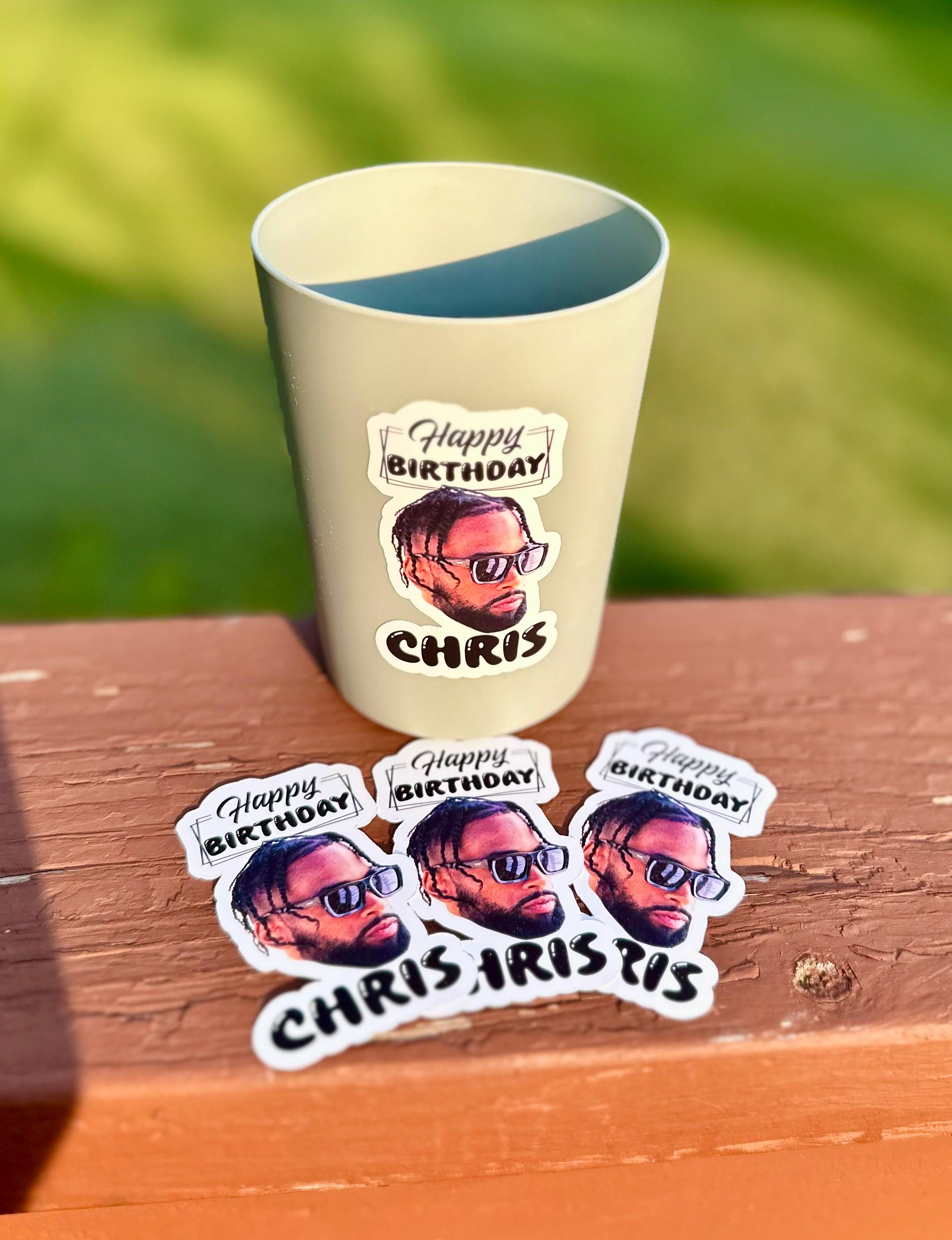 Custom Face Birthday Stickers: Personalized Party Favors, Any Age - Etsy
