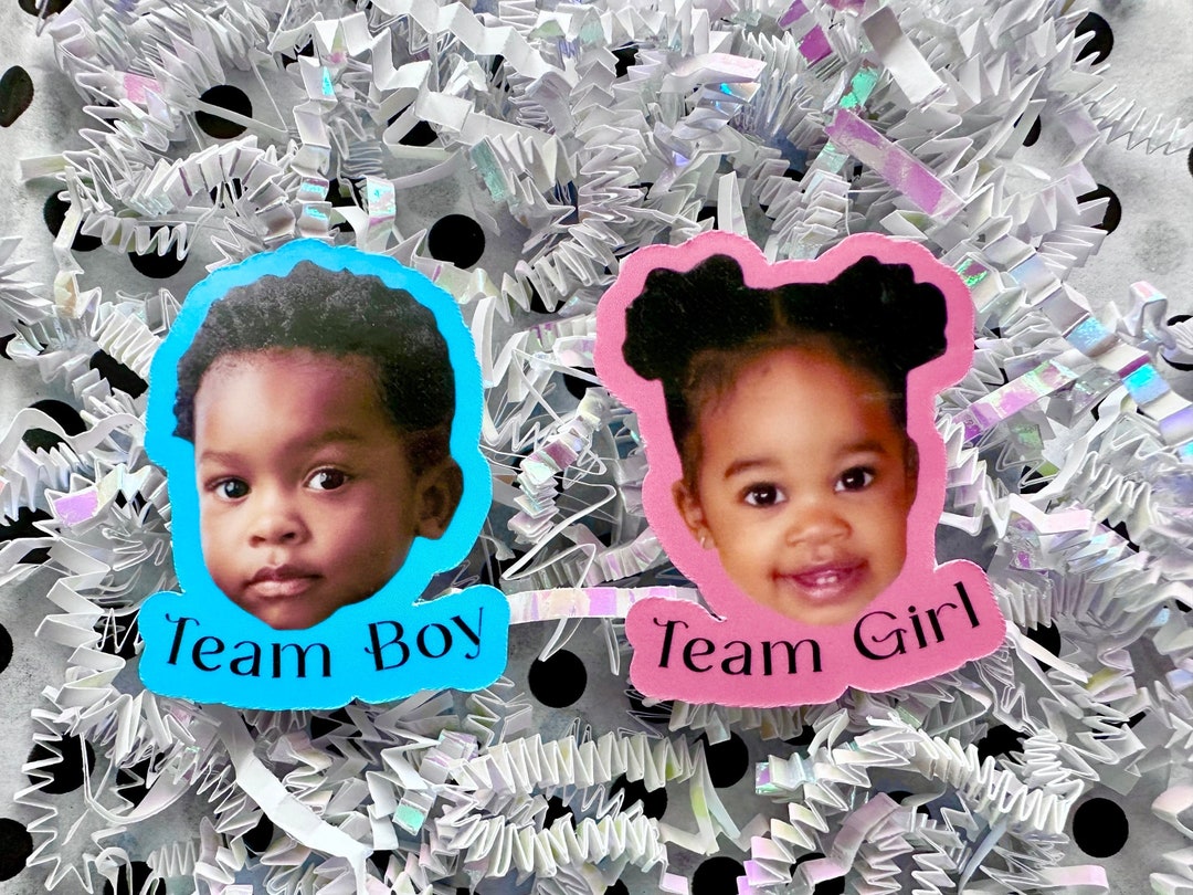 Team Boy and Team Girl Stickers, Personalized Baby Sticker, Baby Shower ...