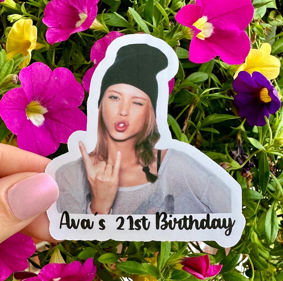 Custom Birthday Face Stickers, Stickers for Birthday Party, 21st ...