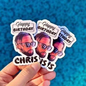 Custom Face Birthday Stickers: Personalized Party Favors, Any Age - Etsy