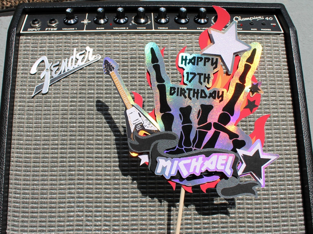 Heavy Metal Birthday Cake Topper: Rock and Roll Party Decor - Etsy