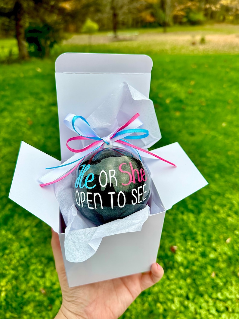 Gender Reveal Pop Apart Ornament | Gender Reveal | Gender Reveal by ...