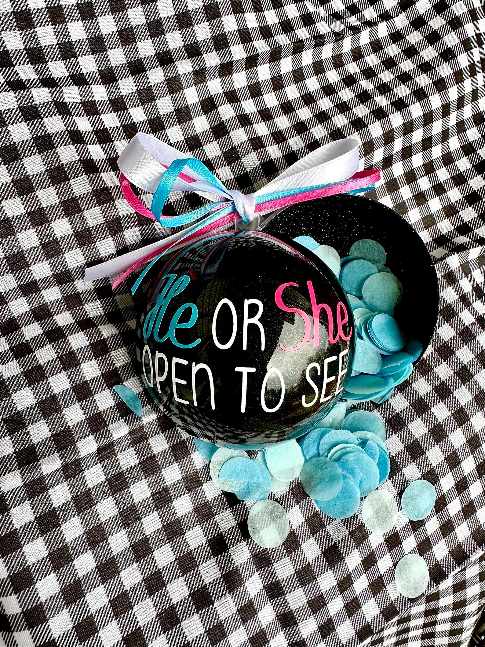 Gender Reveal Pop Apart Ornament | Gender Reveal | Gender Reveal by ...