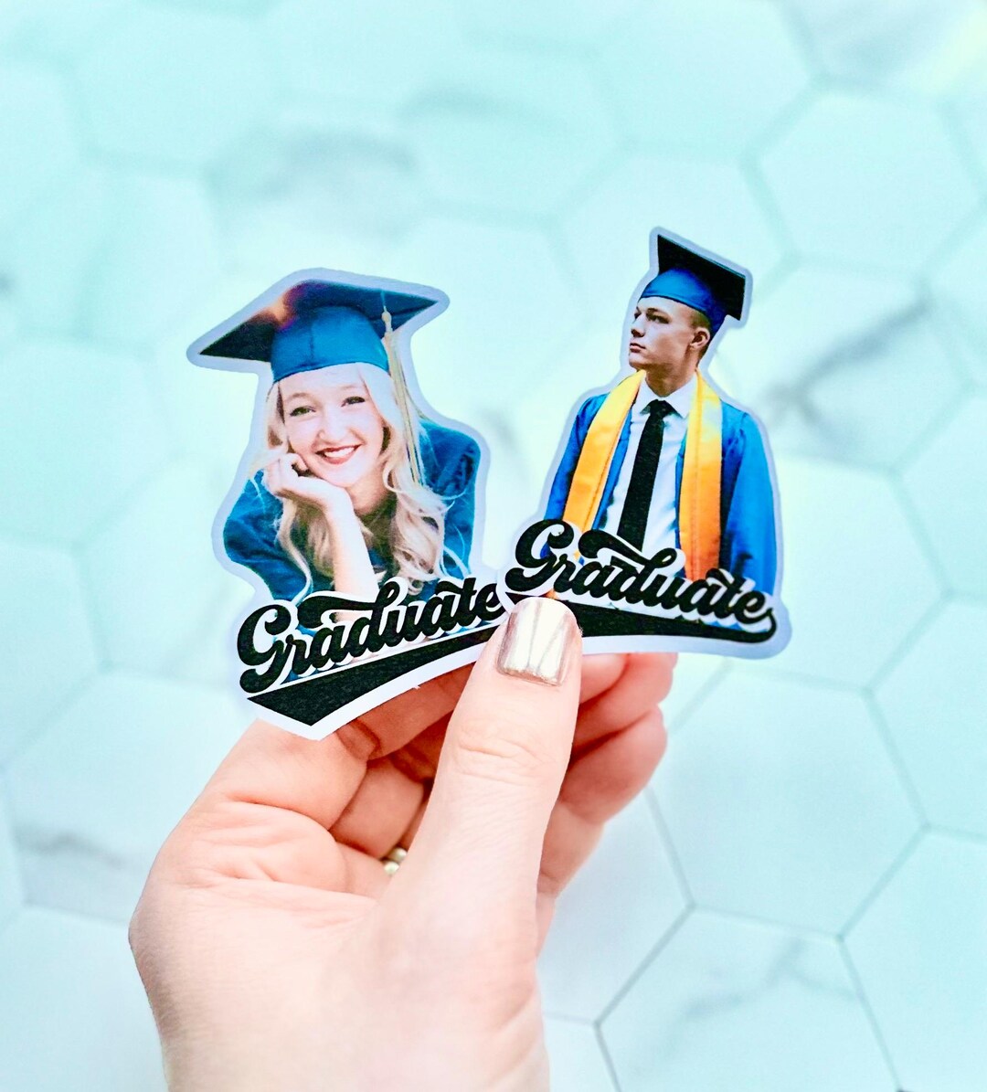 Personalized Graduation Stickers, Cupcake Toppers, Hand Paddles ...