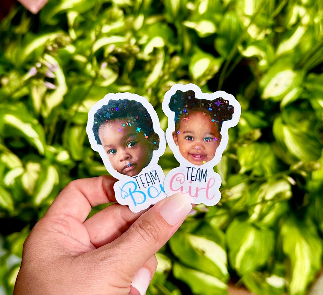 Team Boy and Team Girl Stickers, Custom Gender Reveal Sticker, Mom and ...