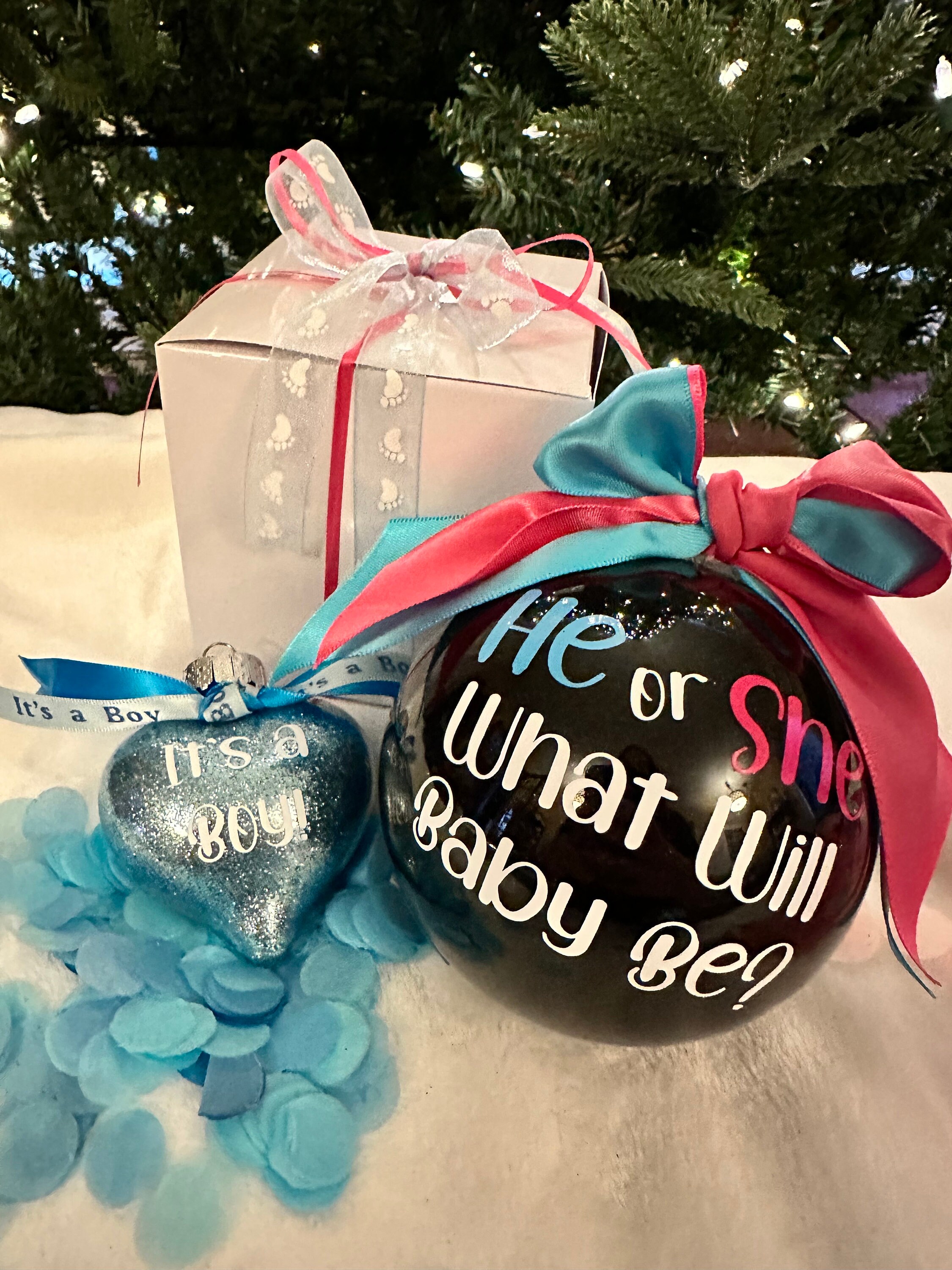 Gender Reveal Ornament, Its a Boy Ornament, Its a Girl Ornament, Its a ...