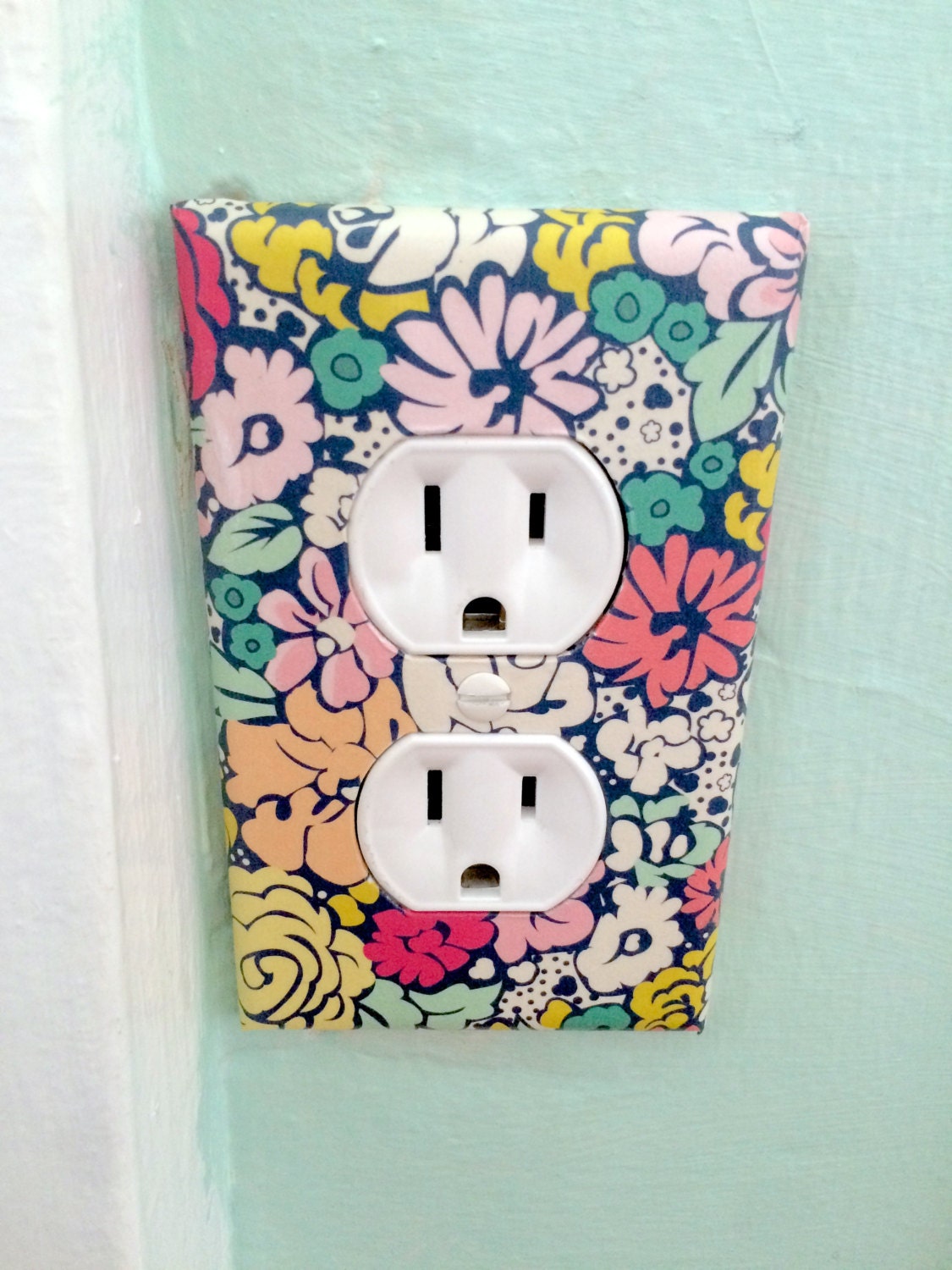 Floral Art Deco Outlet Cover - Custom Available - Etsy