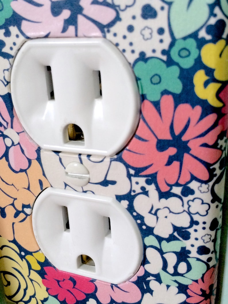 Floral Art Deco Outlet Cover - Custom Available - Etsy