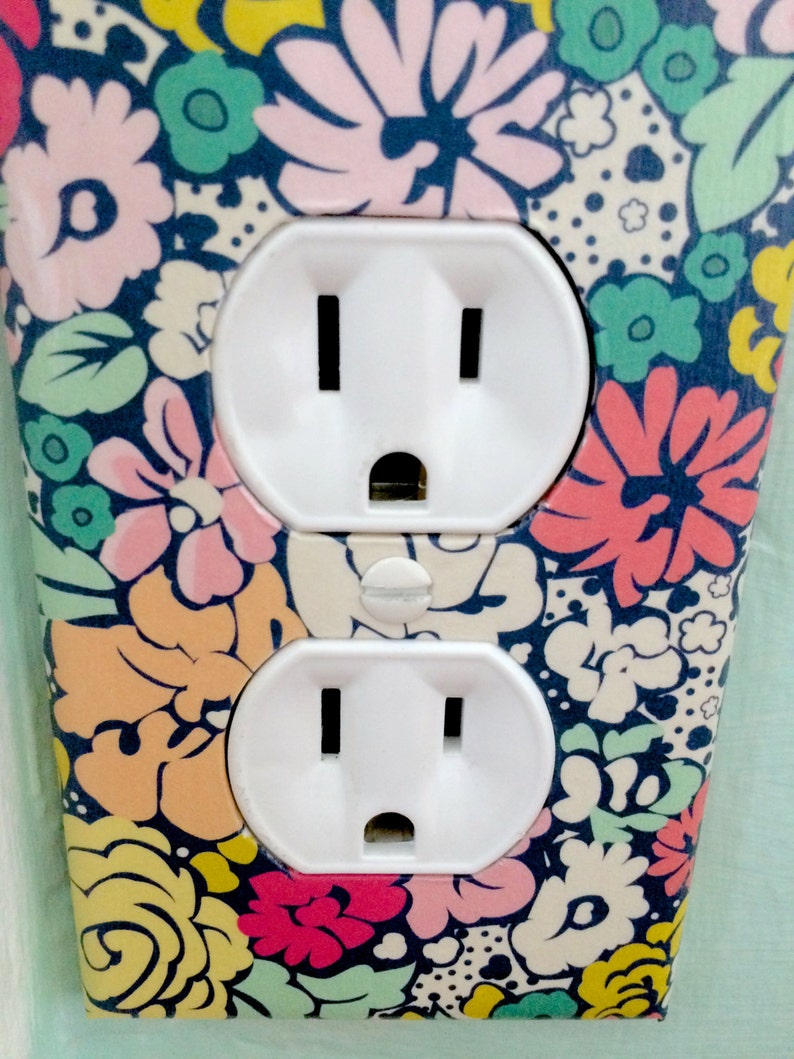 Floral Art Deco Outlet Cover - Custom Available - Etsy