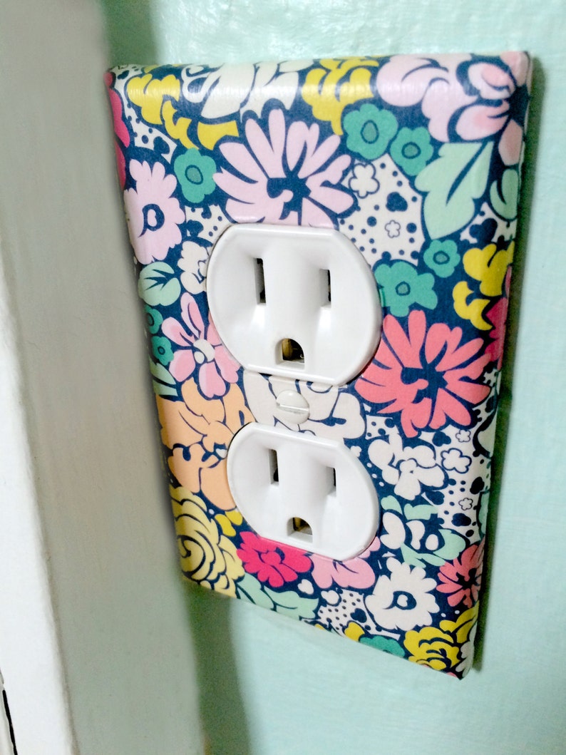 Floral Art Deco Outlet Cover - Custom Available - Etsy