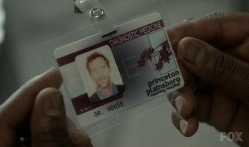 TV Show House MD Screen Accurate Replica "gregory House" Hospital ID ...