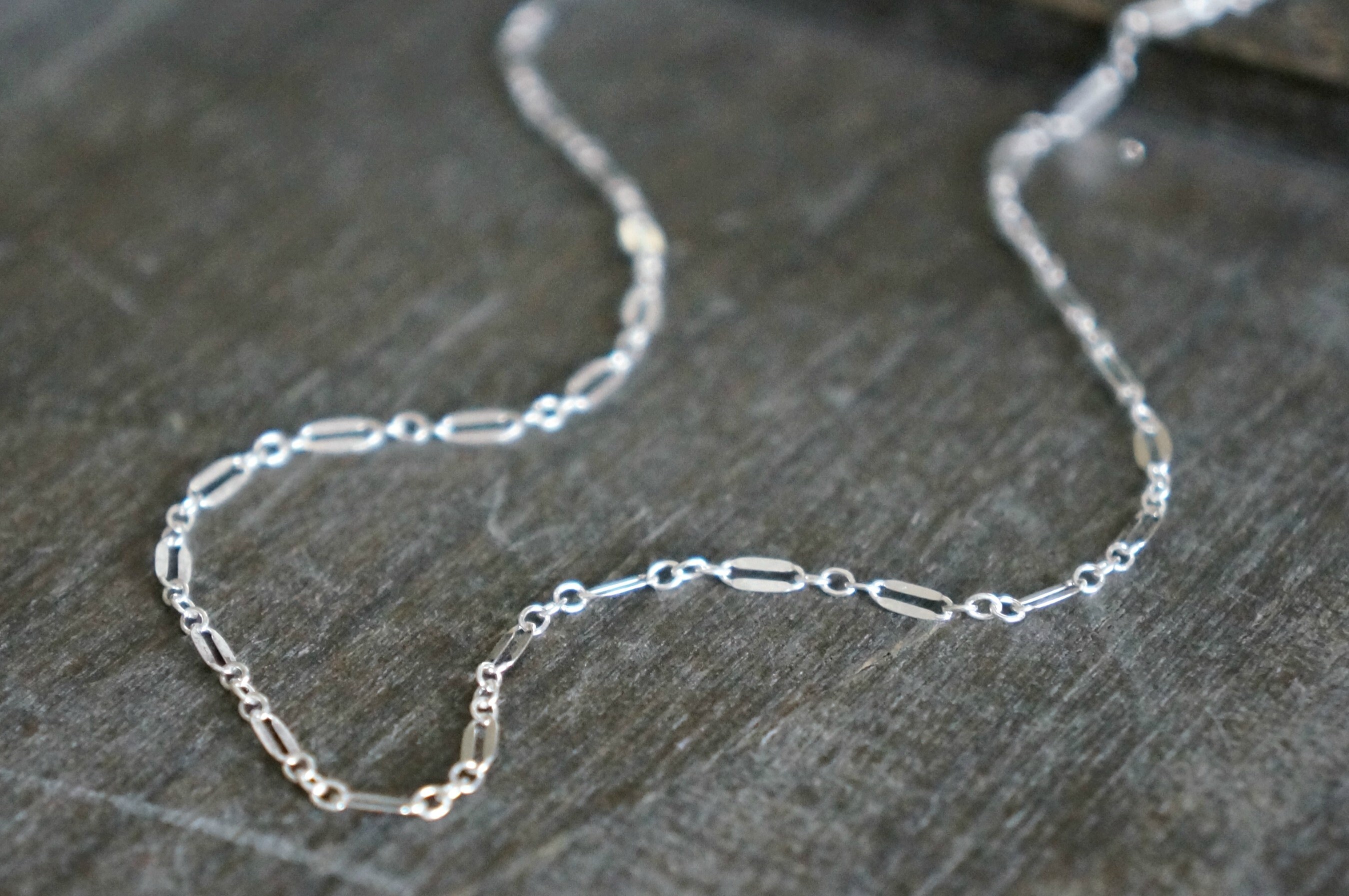 Dainty Shimmering Necklace // Sterling Silver Chain Necklace / With or ...