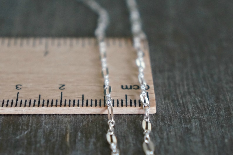 Dainty Shimmering Necklace // Sterling Silver Chain Necklace / - Etsy
