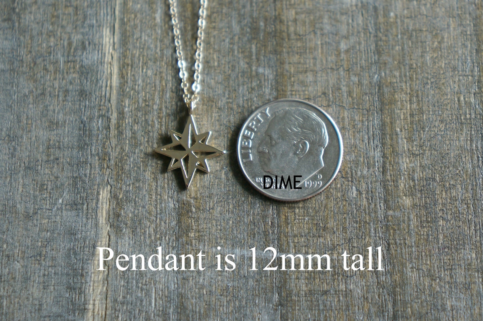 North Star Necklace / Gold Northern Star or Compass Rose Necklace ...