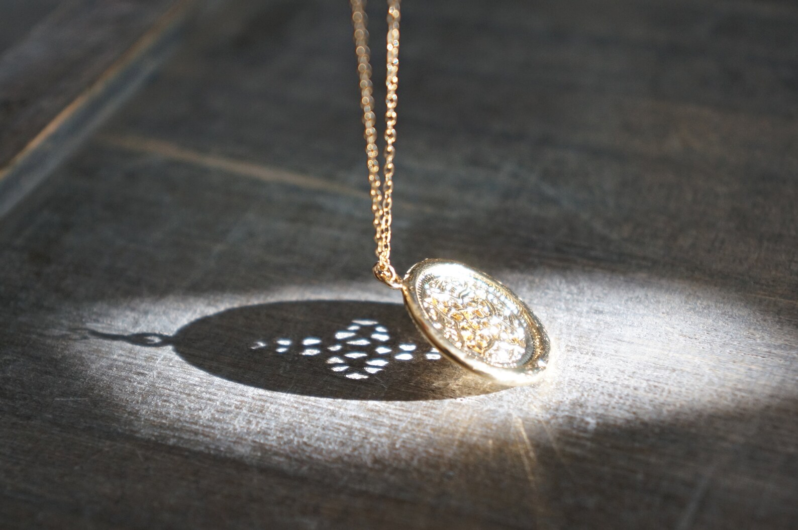 Gold Filigree Medallion Necklace // Detailed Disc Pendant on a | Etsy