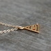 All Seeing Eye Necklace / Gold Eye in a Triangle Pendant on a Dainty ...
