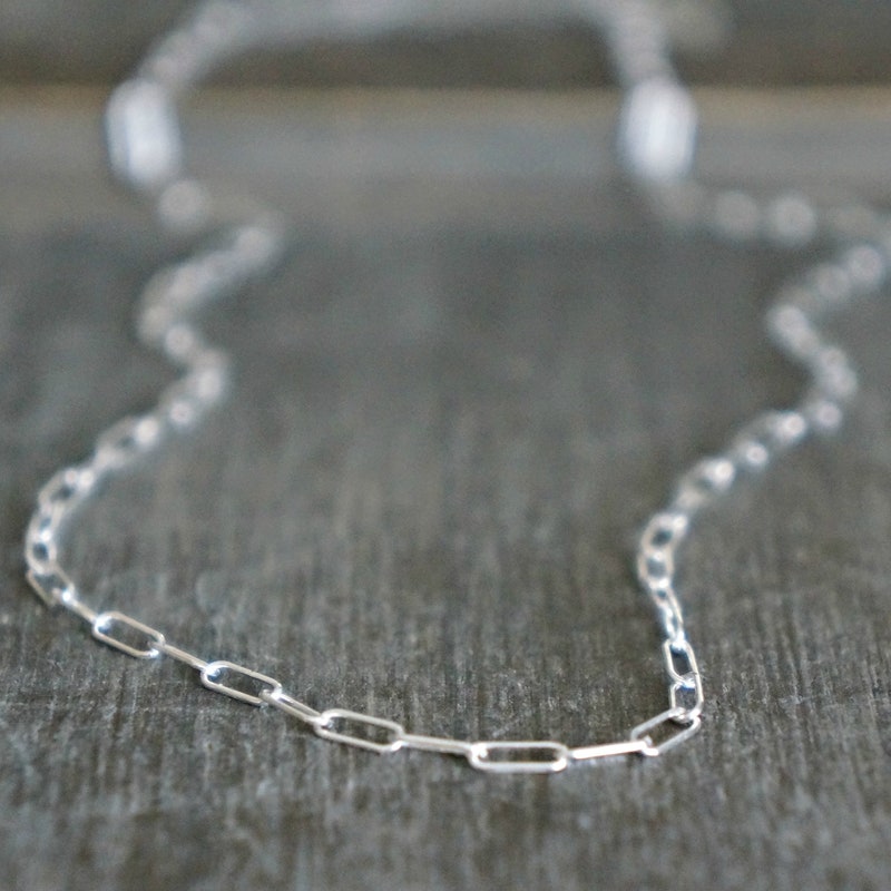 Silver Chain Necklace - Etsy