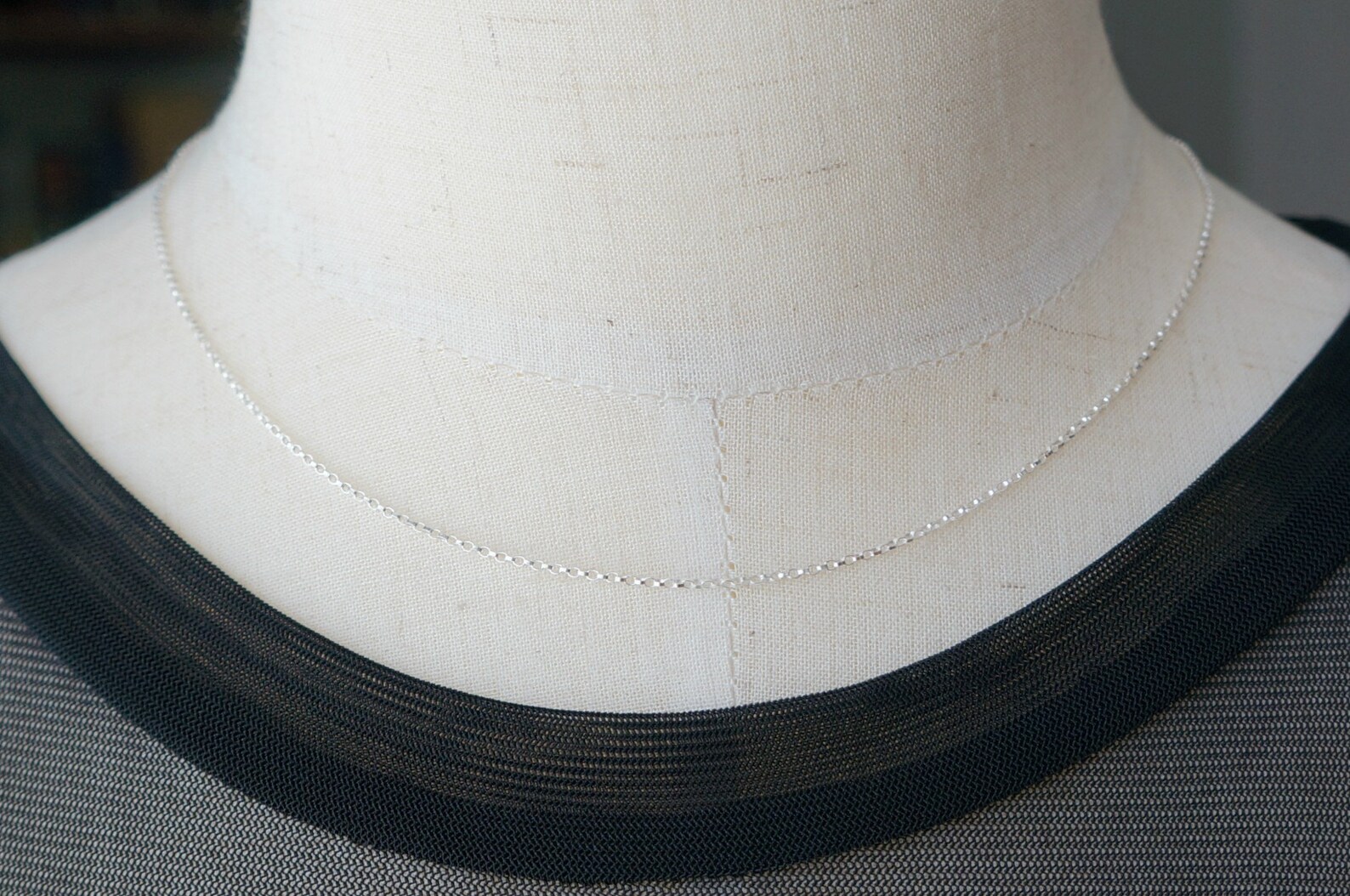 Silver Rolo Necklace // Sterling Silver Chain Necklace Round - Etsy