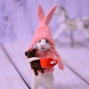 MADE TO ORDERMouse bunny Mouse rabbit Easter Gift Bunny Gift | Etsy