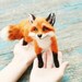 Collectible Figurine Sculpture Fox Collectible Fox Ooak Artist Gift for ...