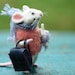 MADE TO ORDER Mouse and Backpack White Mouse Felt Mice Mice Miniature ...