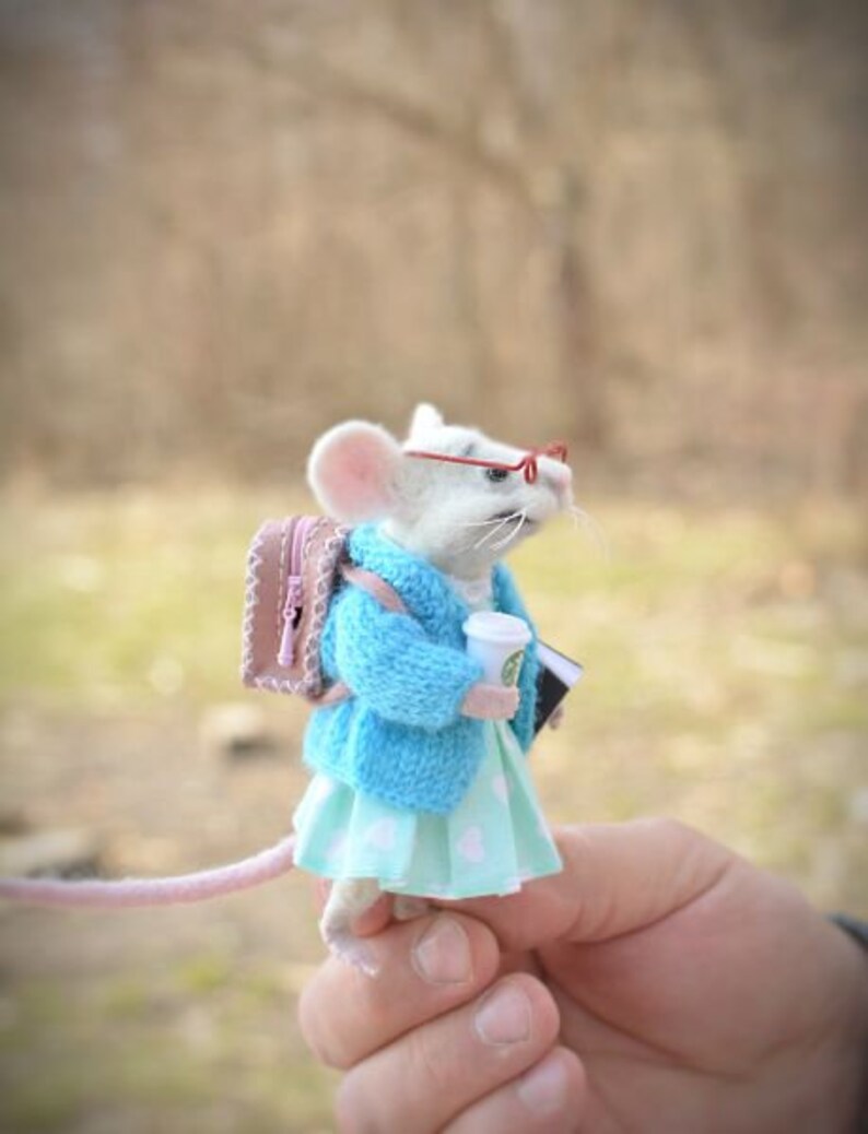 Sculpture Mouse With Glasses Collectible Figurine Mouse and - Etsy