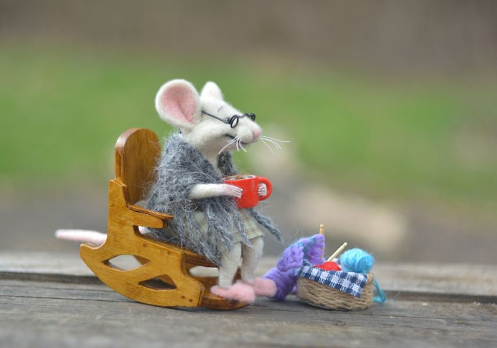 Made to Order Collectible Figurine Mouse in Armchair Gift for - Etsy