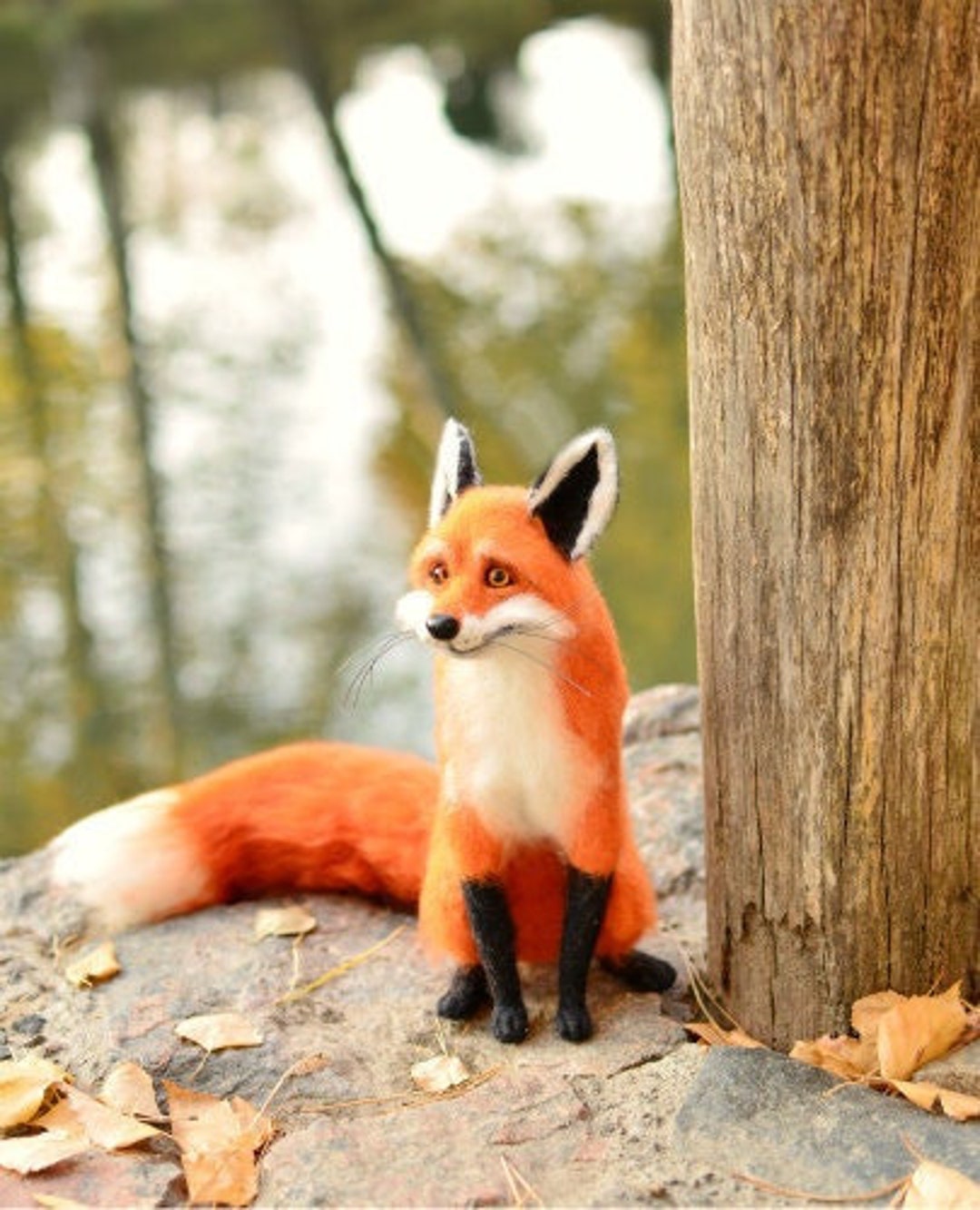 Made to Order Fox Felt Doll Fox OOAK Needle Felted Animal Fox Toy ...