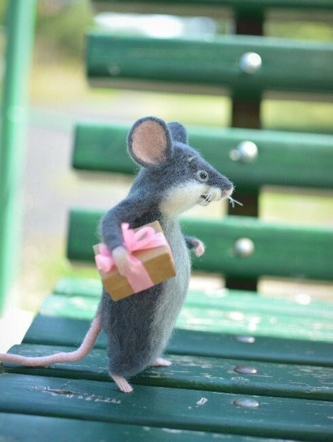 Made to Order, Figurine Grey Rat Grey Rat, Gift for Mom Gift for Him ...