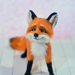 MADE TO ORDER Needle felted fox Fox sculpture Figurines | Etsy