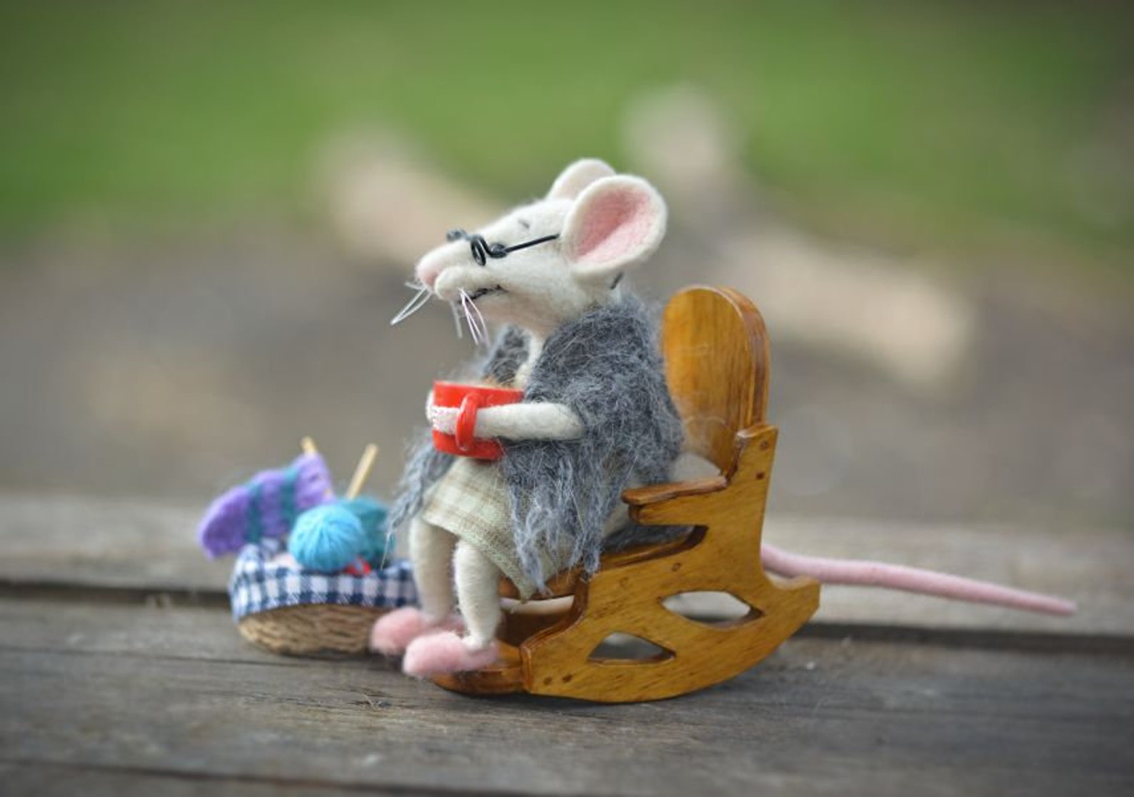 Made to Order Collectible Figurine Mouse in Armchair Gift for - Etsy