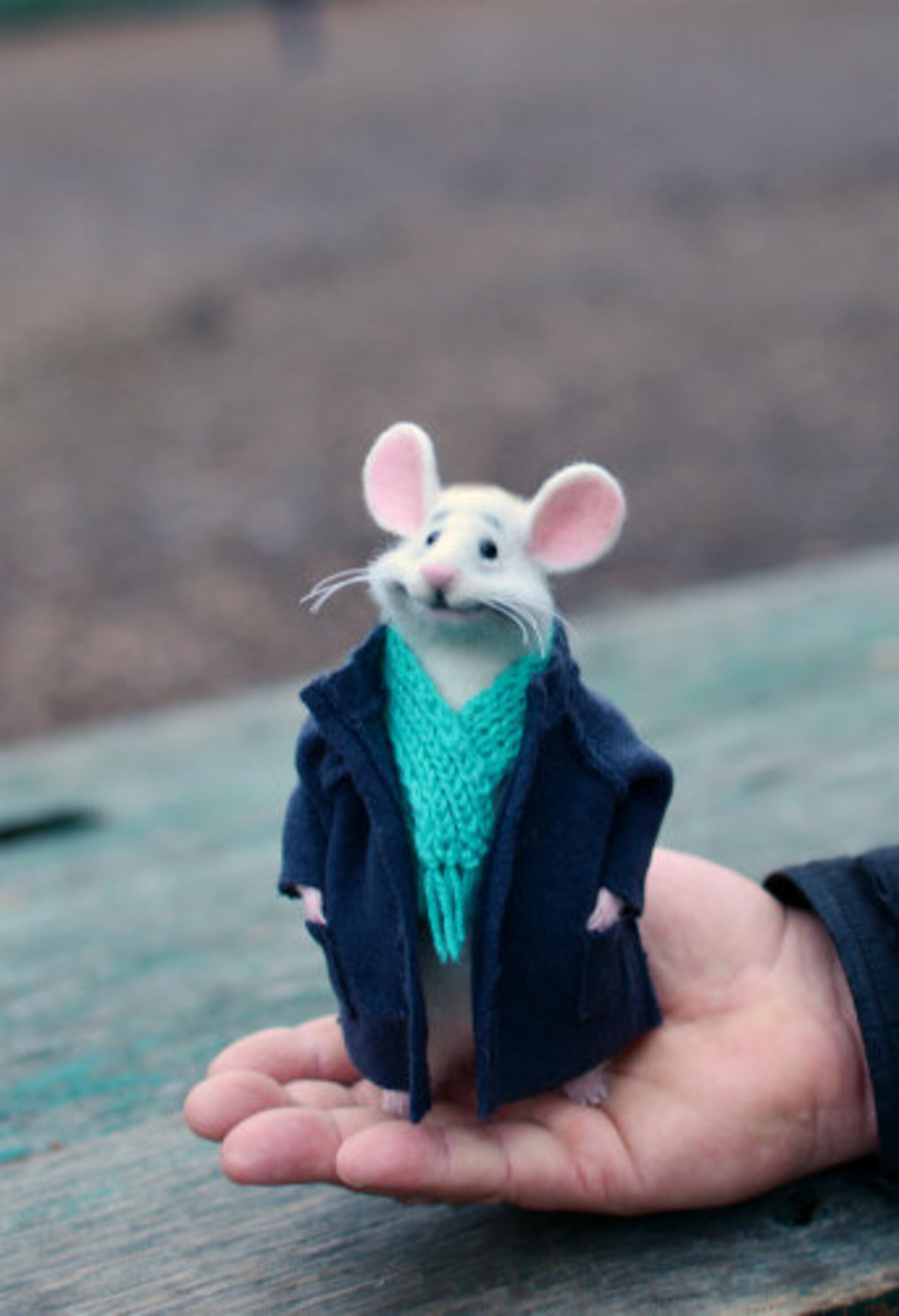 MADE TO ORDER Rat in Coat Felting Rat Rat in Clothes White - Etsy
