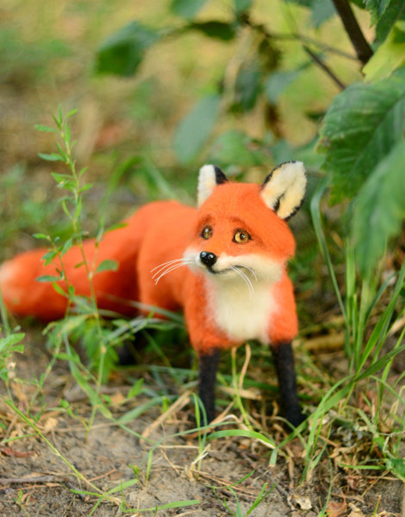 Collectible red fox Figurine fox Sculpture needle felt fox | Etsy
