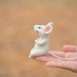 MADE TO ORDER White Mice Mouse in the Cup Cute Mouse Mouse on the ...