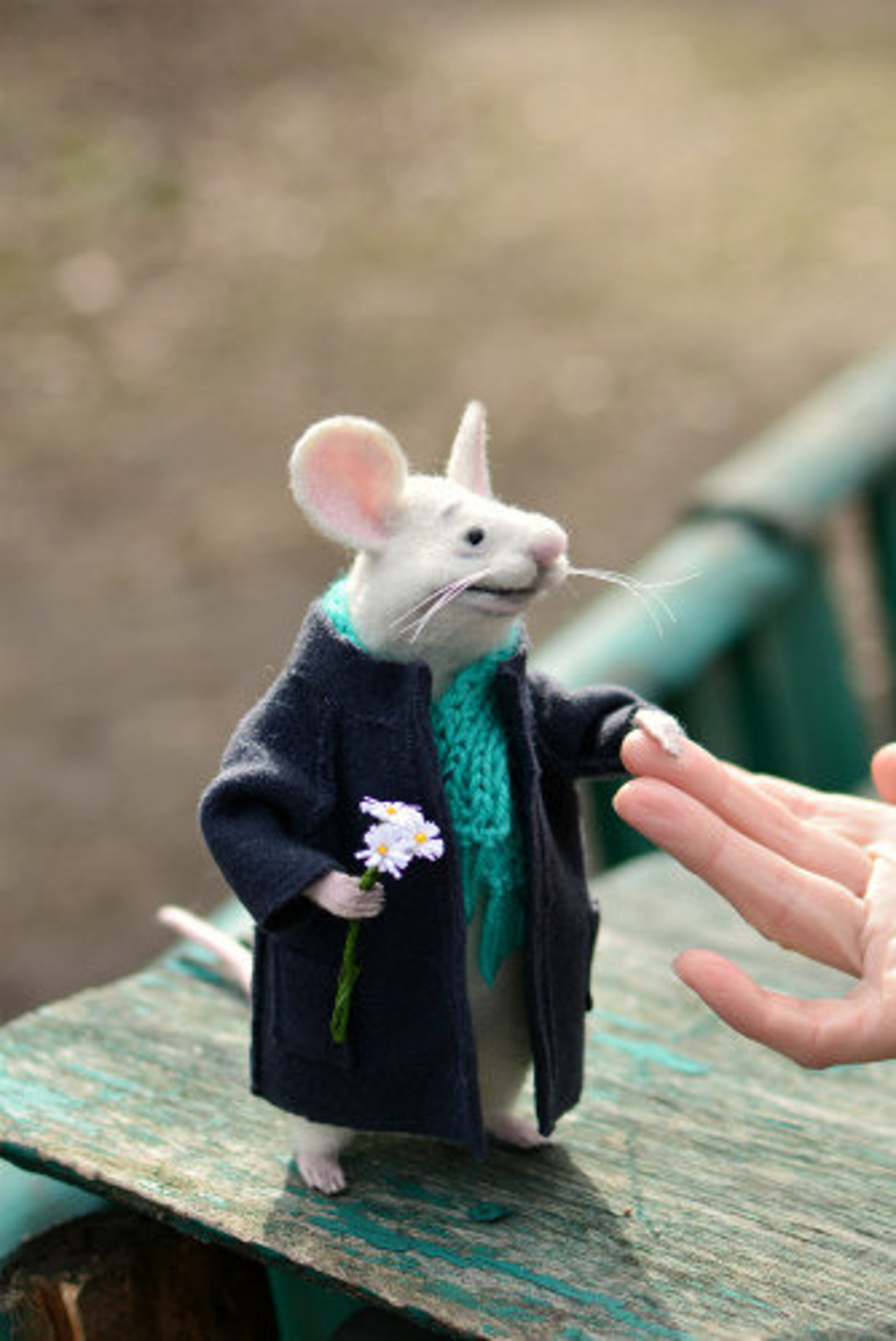 MADE TO ORDER Rat in Coat Felting Rat Rat in Clothes White - Etsy