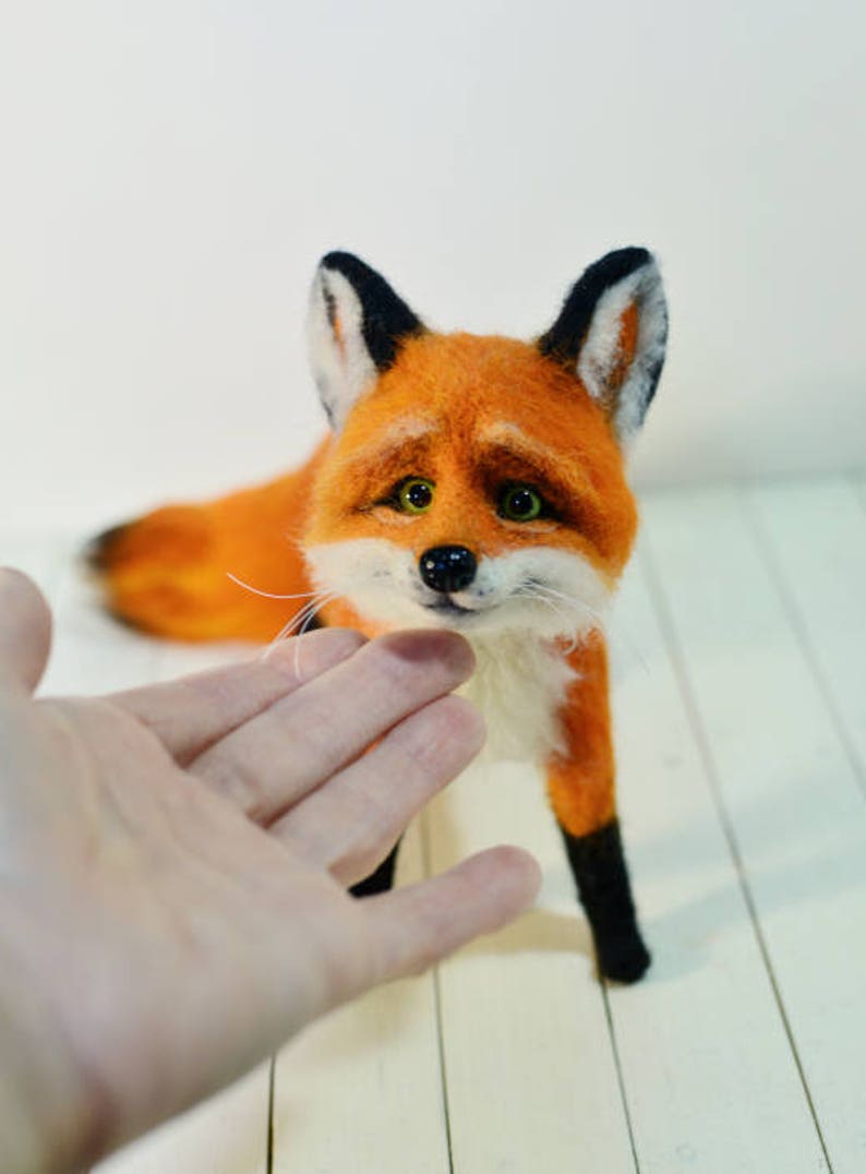 MADE TO ORDER Needle felted fox Fox sculpture Figurines | Etsy